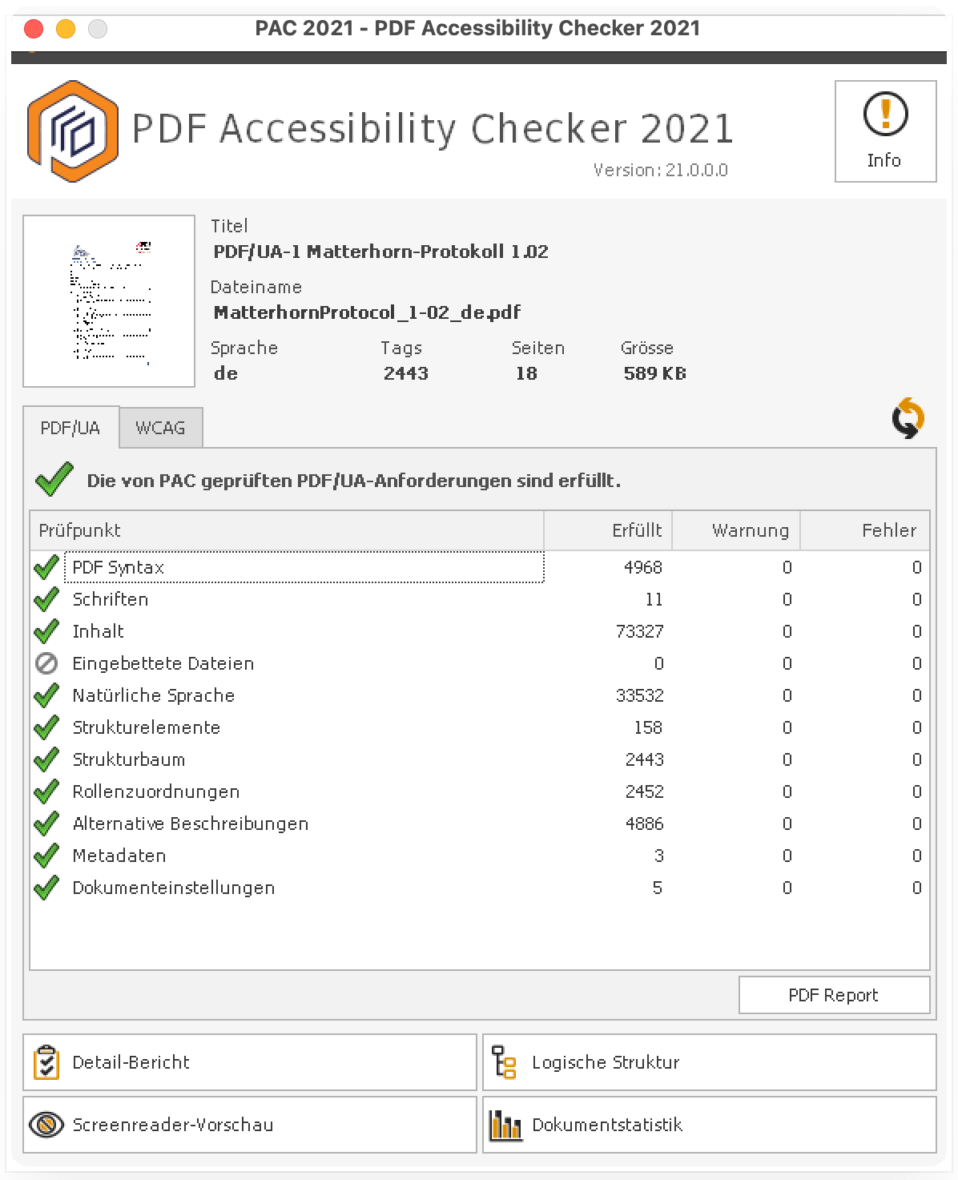 PDF Accessibility Checker (PAC) 2021 unter macOS nutzen | *einmanncombo
